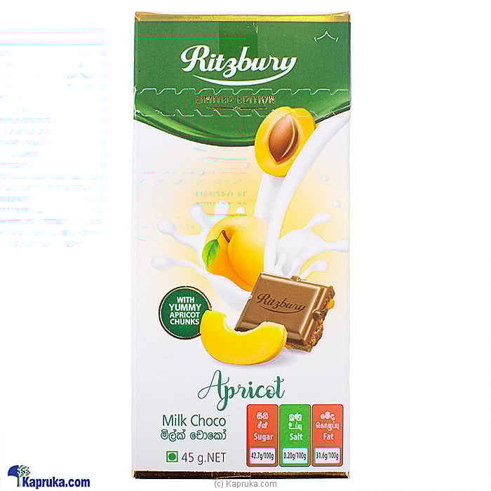 Ritzbury | Ritzbury Apricot Milk Choco 45g Price in Sri Lanka | Yalu ...