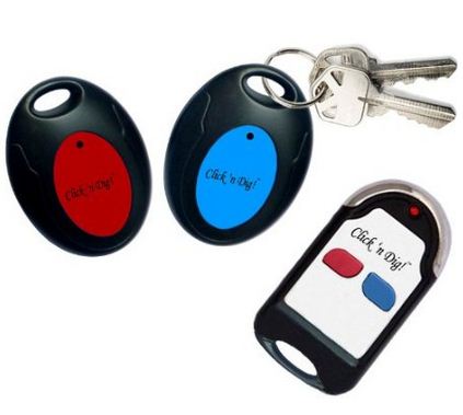 Click `n Dig! Key Finder. 2 Receivers. Wireless RF Item Locator Remote ...